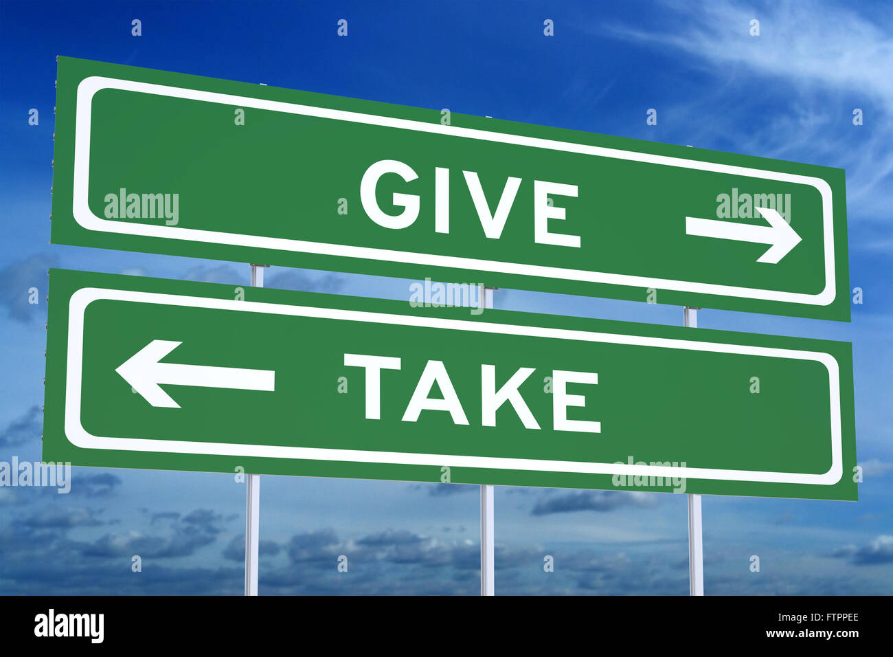 Give and take road sign hi-res stock photography and images - Alamy