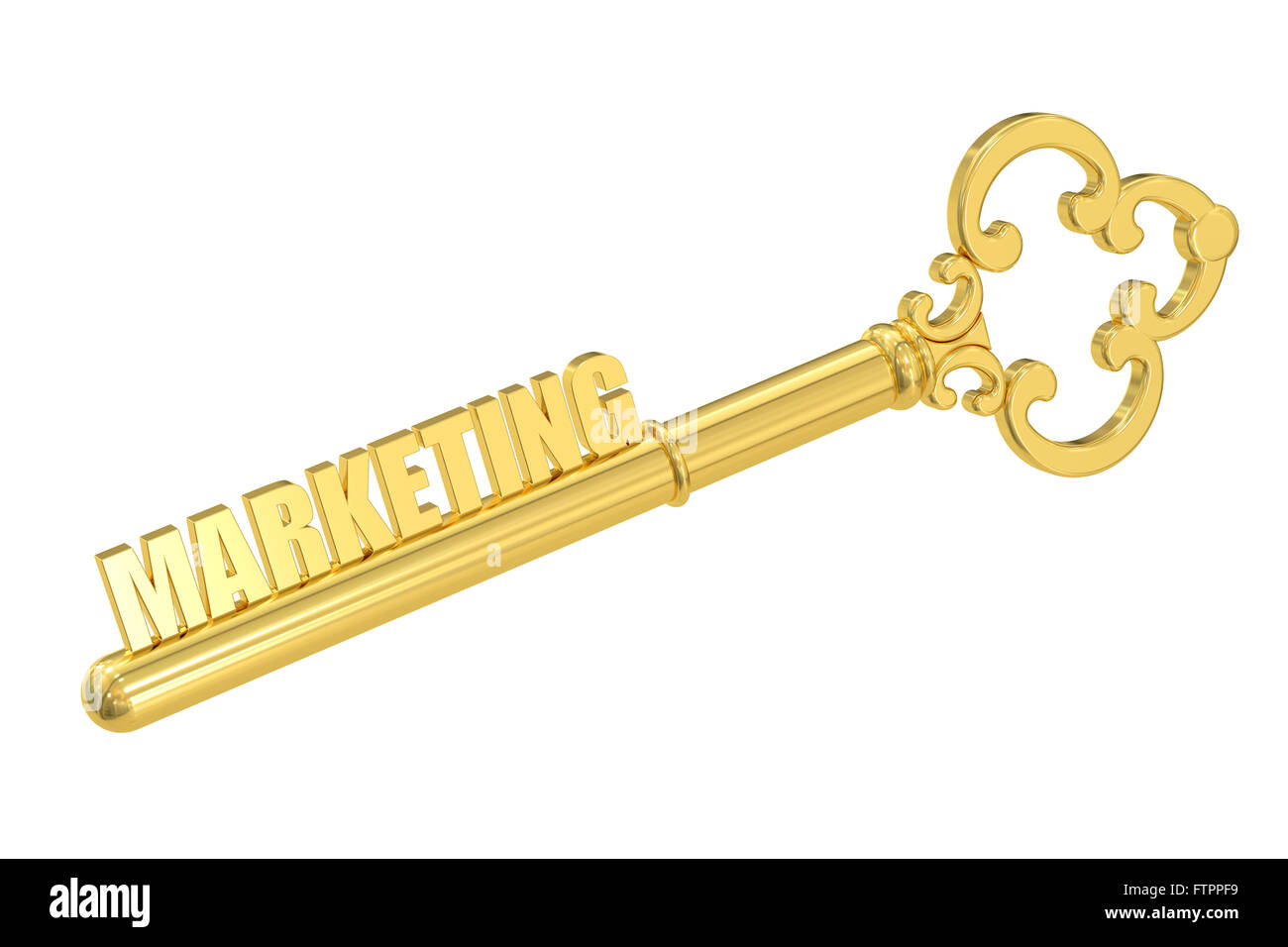 Golden key success illustration Cut Out Stock Images & Pictures - Alamy