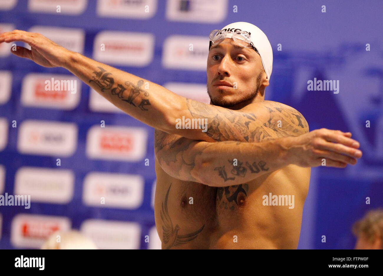 Angers, France, November 22, 2015 Frederick Bousquet 2nd in the 50m ...