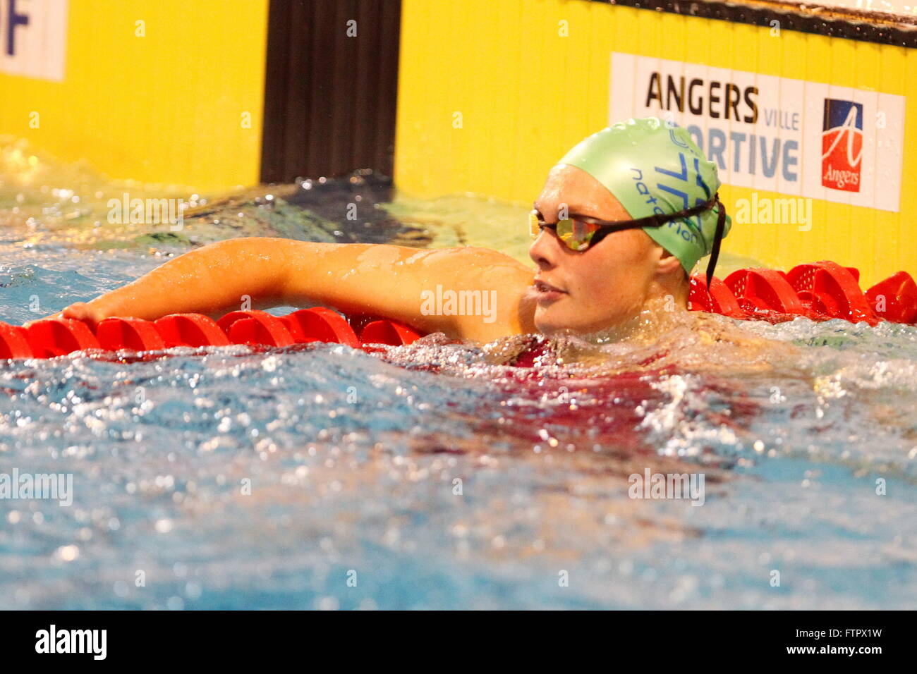 Angers, France, November 21, 2015 Pauline Mahieu 2nd in the 200 meter ...