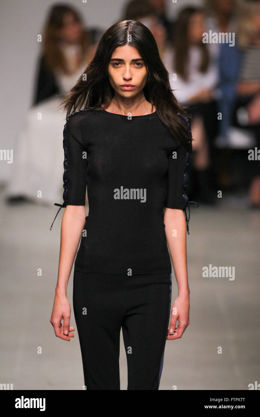 MILAN, ITALY - SEPTEMBER 25: A model walks the runway during the ...