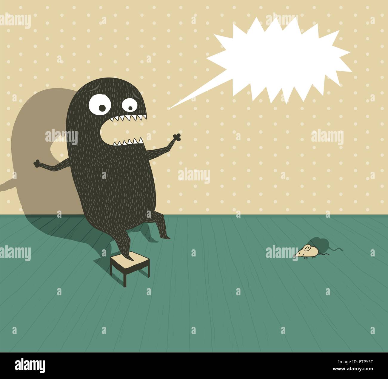 Scared wood mouse Stock Vector Images - Alamy
