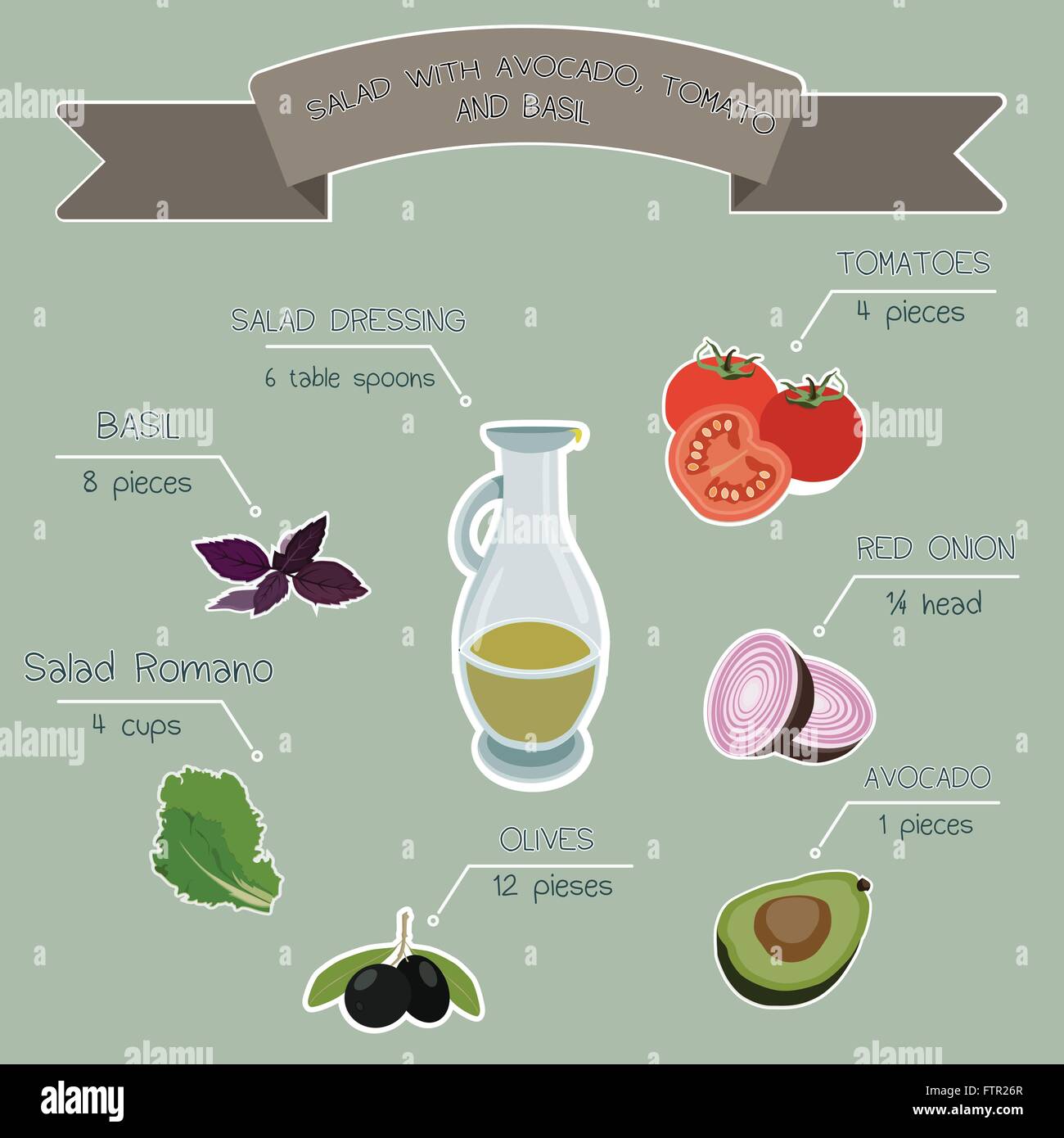 salad recipe vector infographics Stock Vector Image & Art - Alamy
