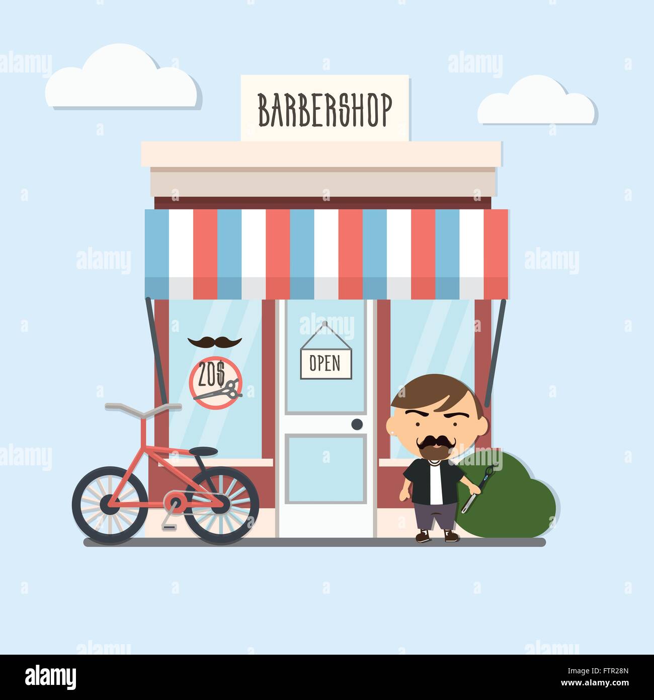 Barber shop customer Stock Vector Images - Alamy