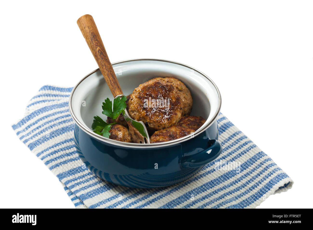 Small Meat Cutlets or Sausage Patties Stock Photo - Alamy