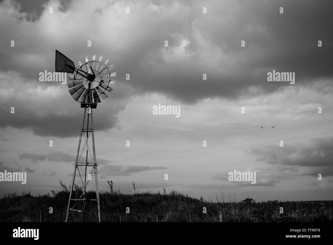 Picture of my windmill right before a big storm Stock Photo - Alamy