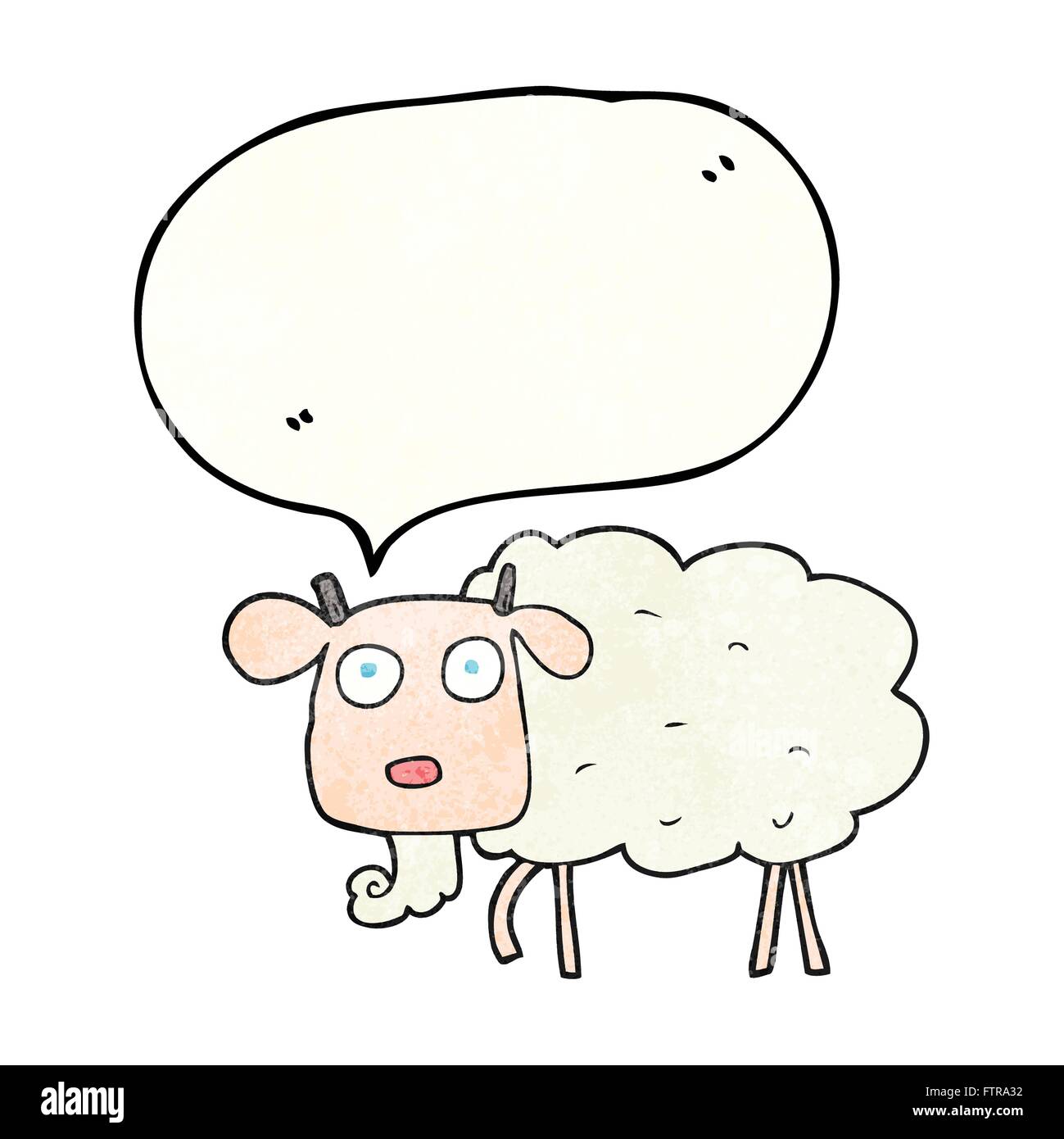 freehand speech bubble textured cartoon goat Stock Vector Image & Art ...