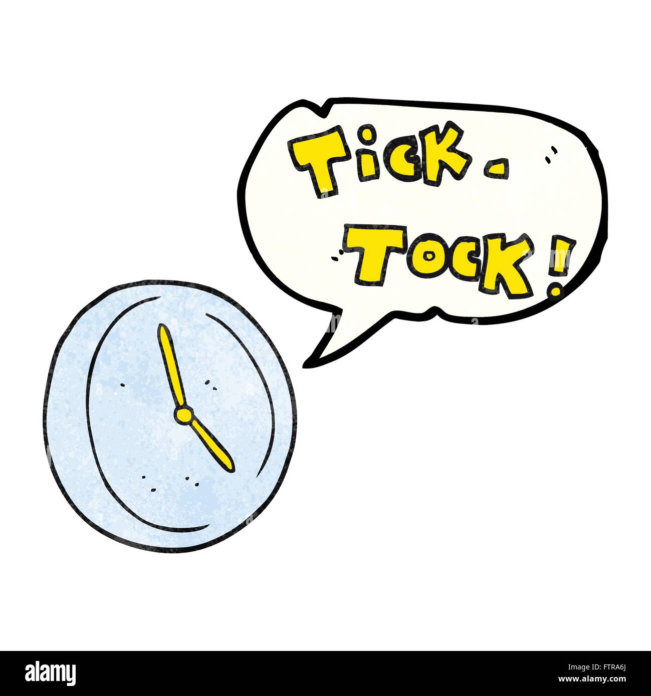 Freehand drawn cartoon ticking clock hi-res stock photography and ...