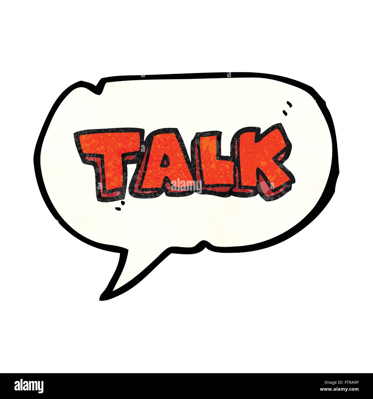 freehand speech bubble textured cartoon talk symbol Stock Vector Image ...