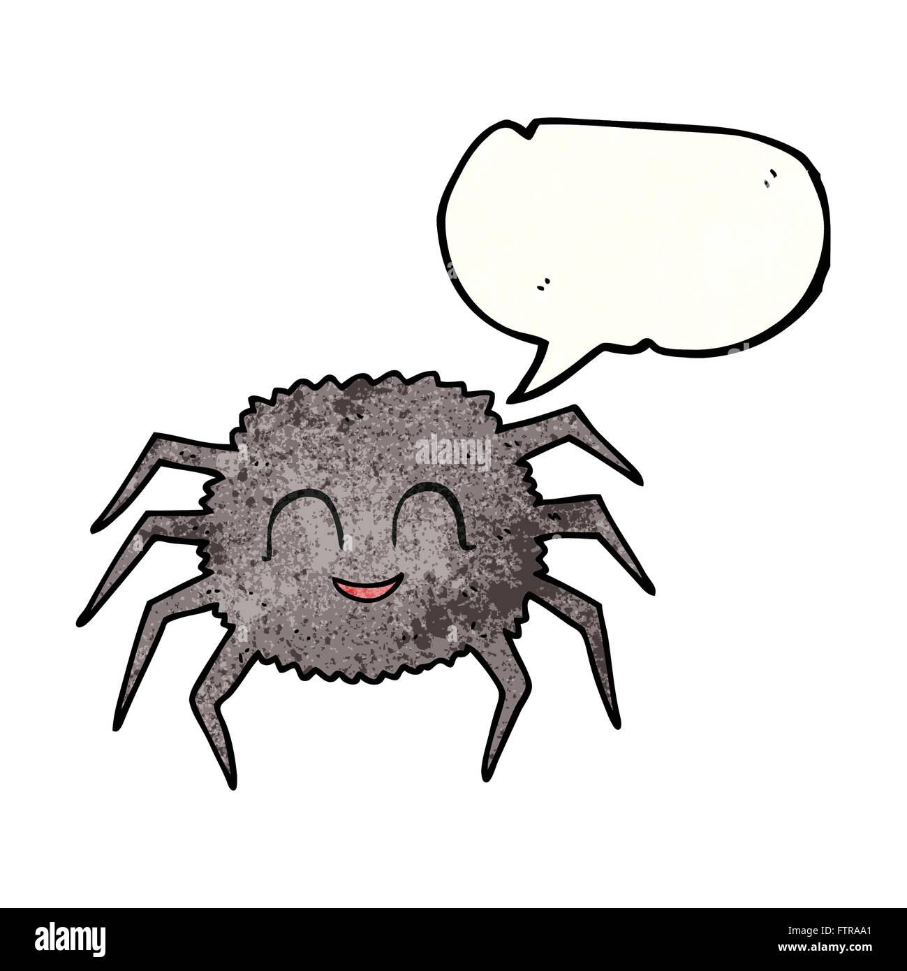 freehand speech bubble textured cartoon spider Stock Vector Image & Art ...