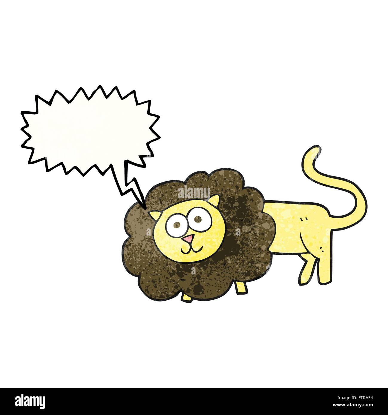 freehand speech bubble textured cartoon animals Stock Vector Image ...