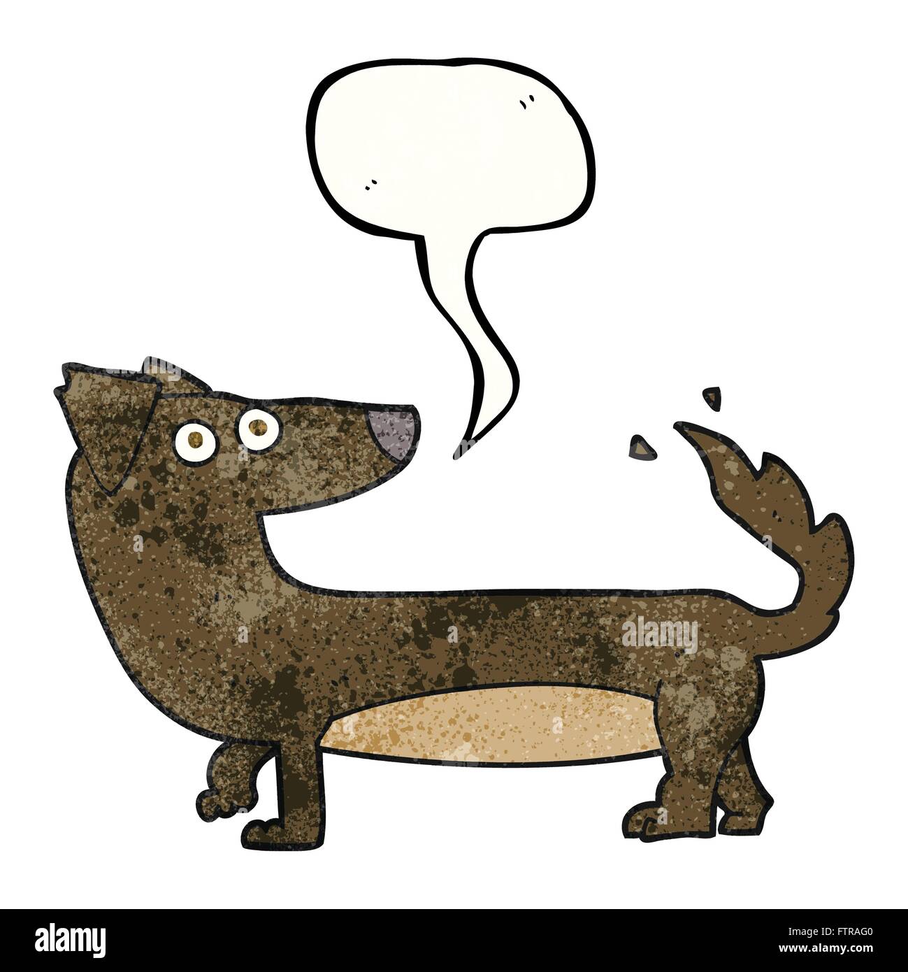 freehand speech bubble textured cartoon dog Stock Vector Image & Art ...