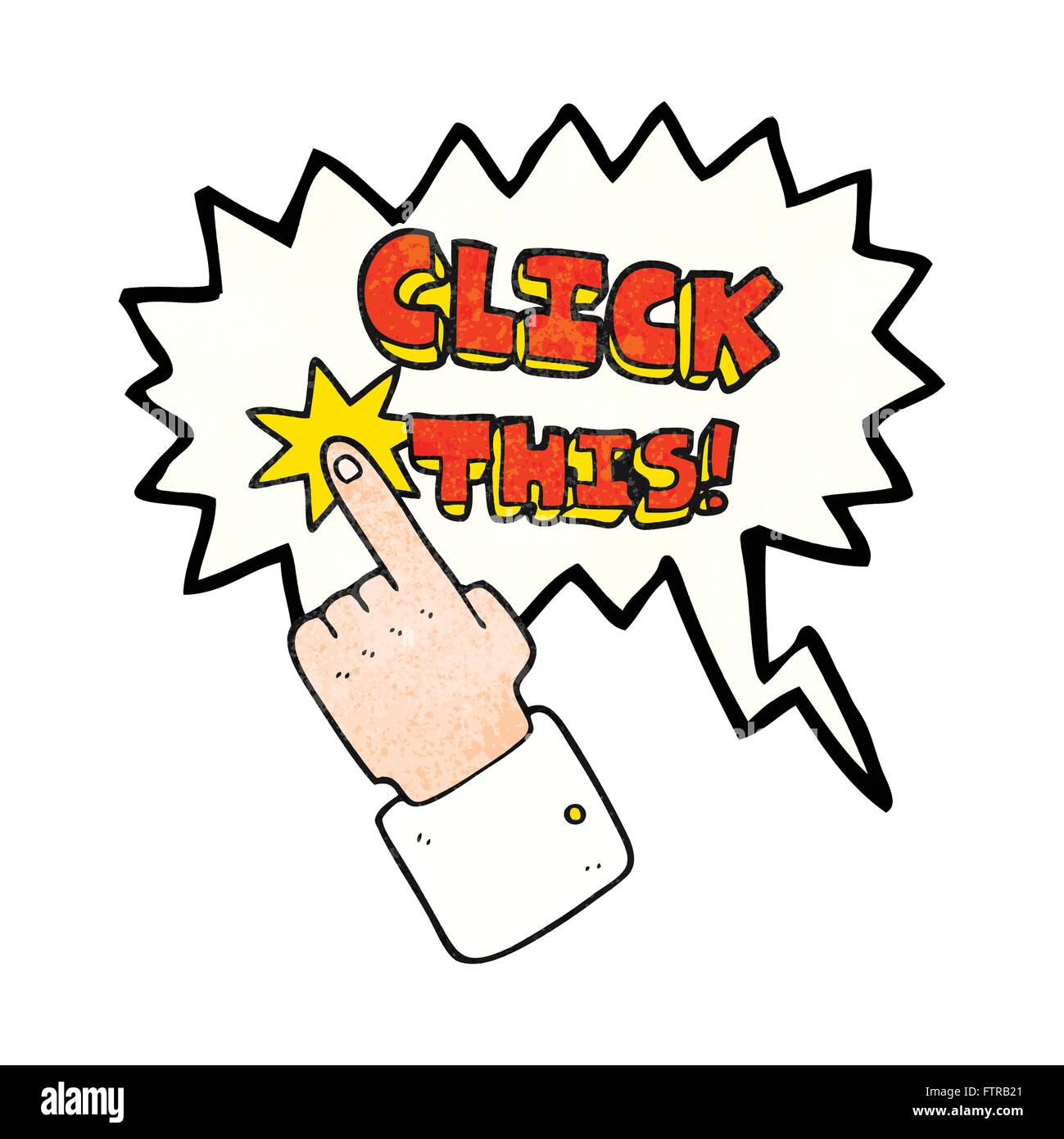 Click freehand drawn bubble cartoon Stock Vector Images - Alamy