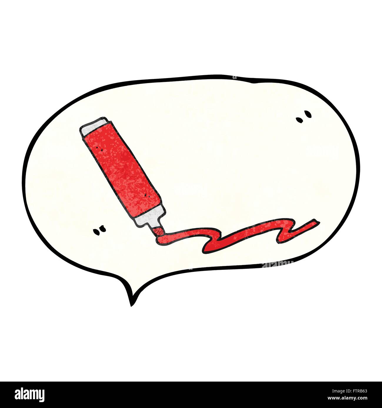 freehand speech bubble textured cartoon marker pen Stock Vector Image ...
