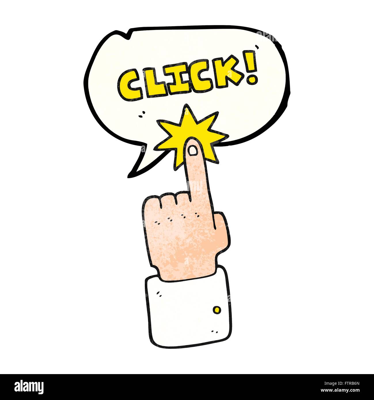 Click freehand drawn bubble cartoon Stock Vector Images - Alamy