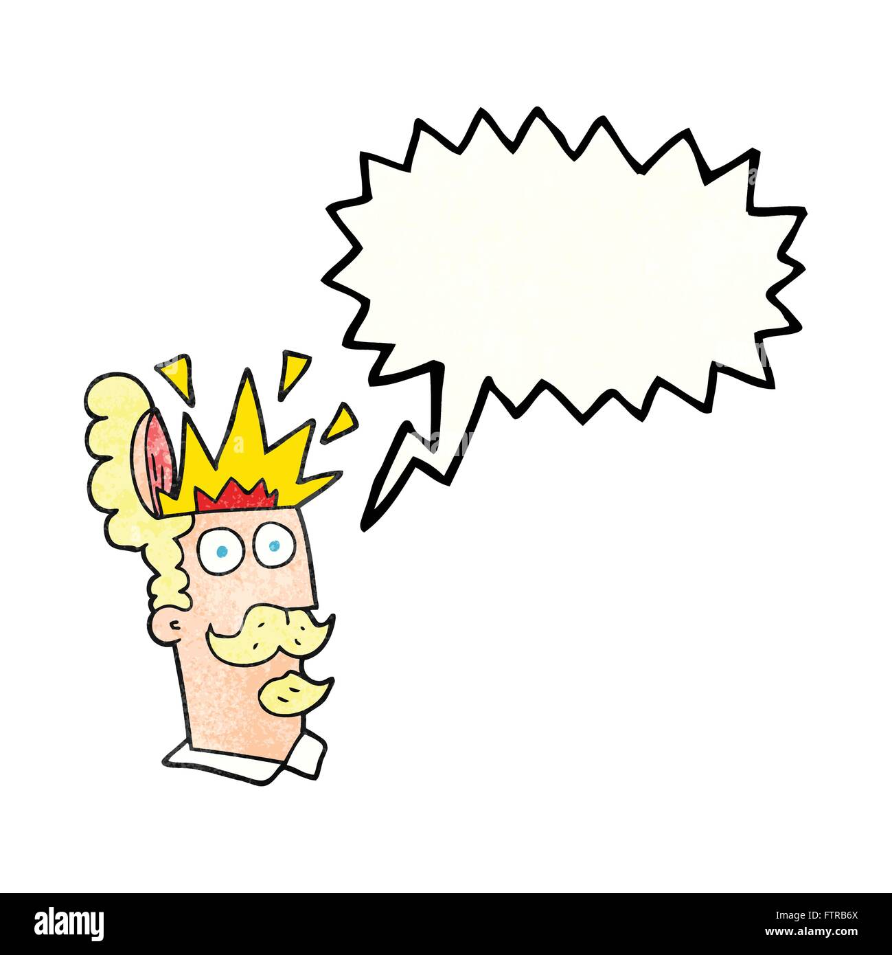 freehand speech bubble textured cartoon man with exploding head Stock ...
