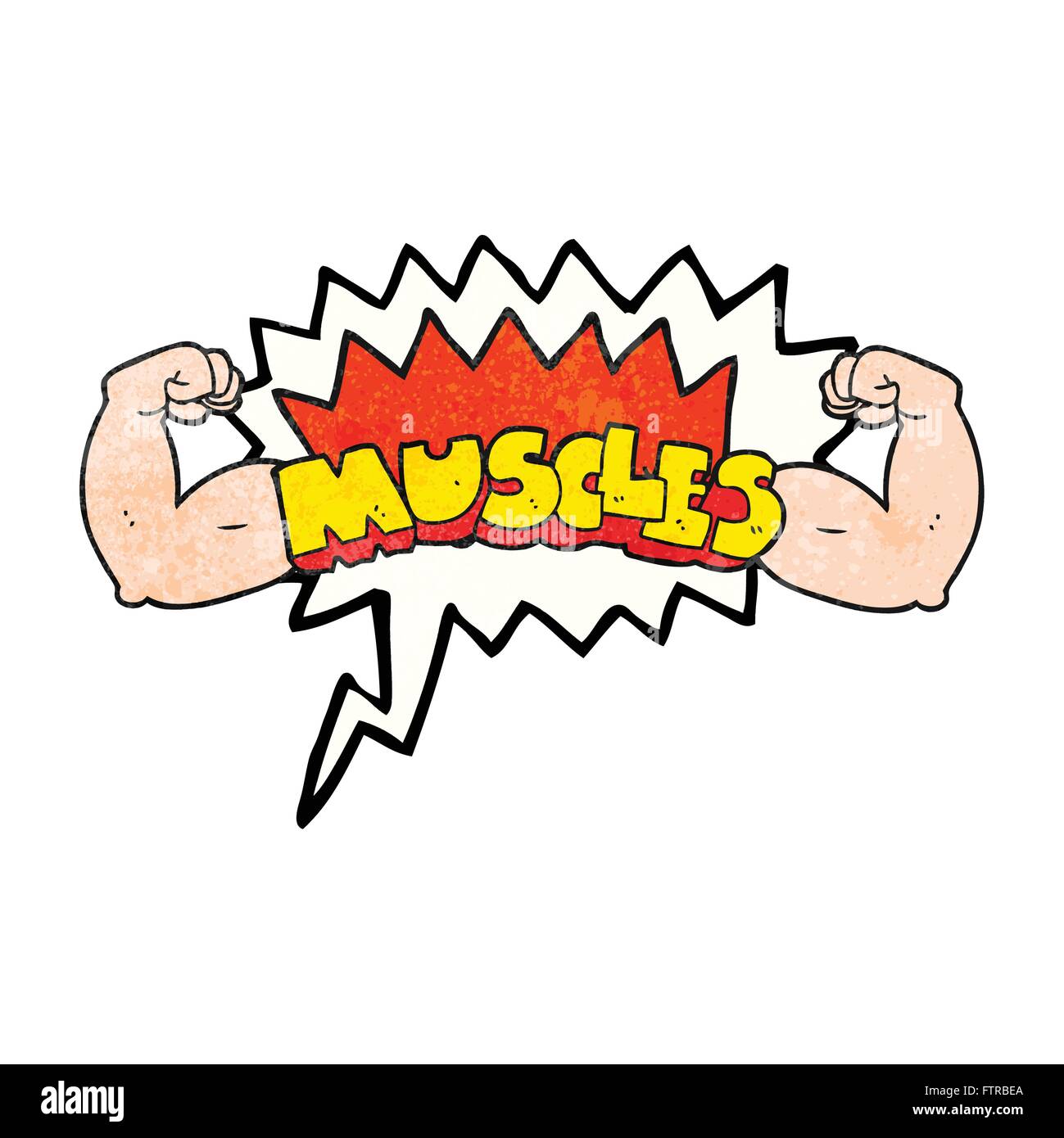 Freehand drawn cartoon muscles symbol hi-res stock photography and ...