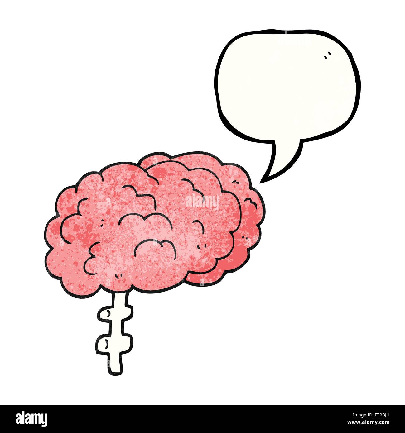 freehand speech bubble textured cartoon brain Stock Vector Image & Art ...