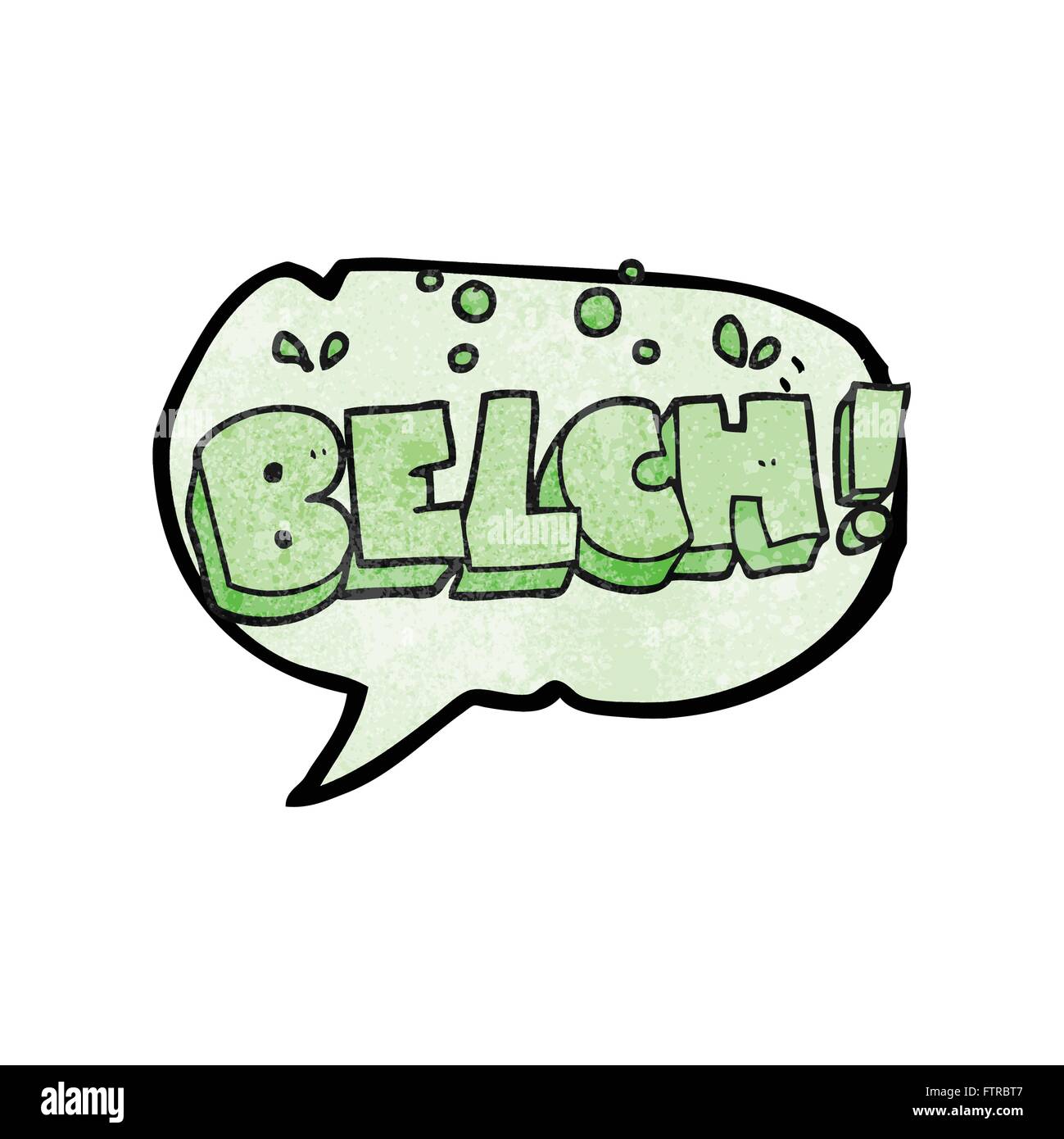freehand speech bubble textured cartoon belch text Stock Vector Image ...
