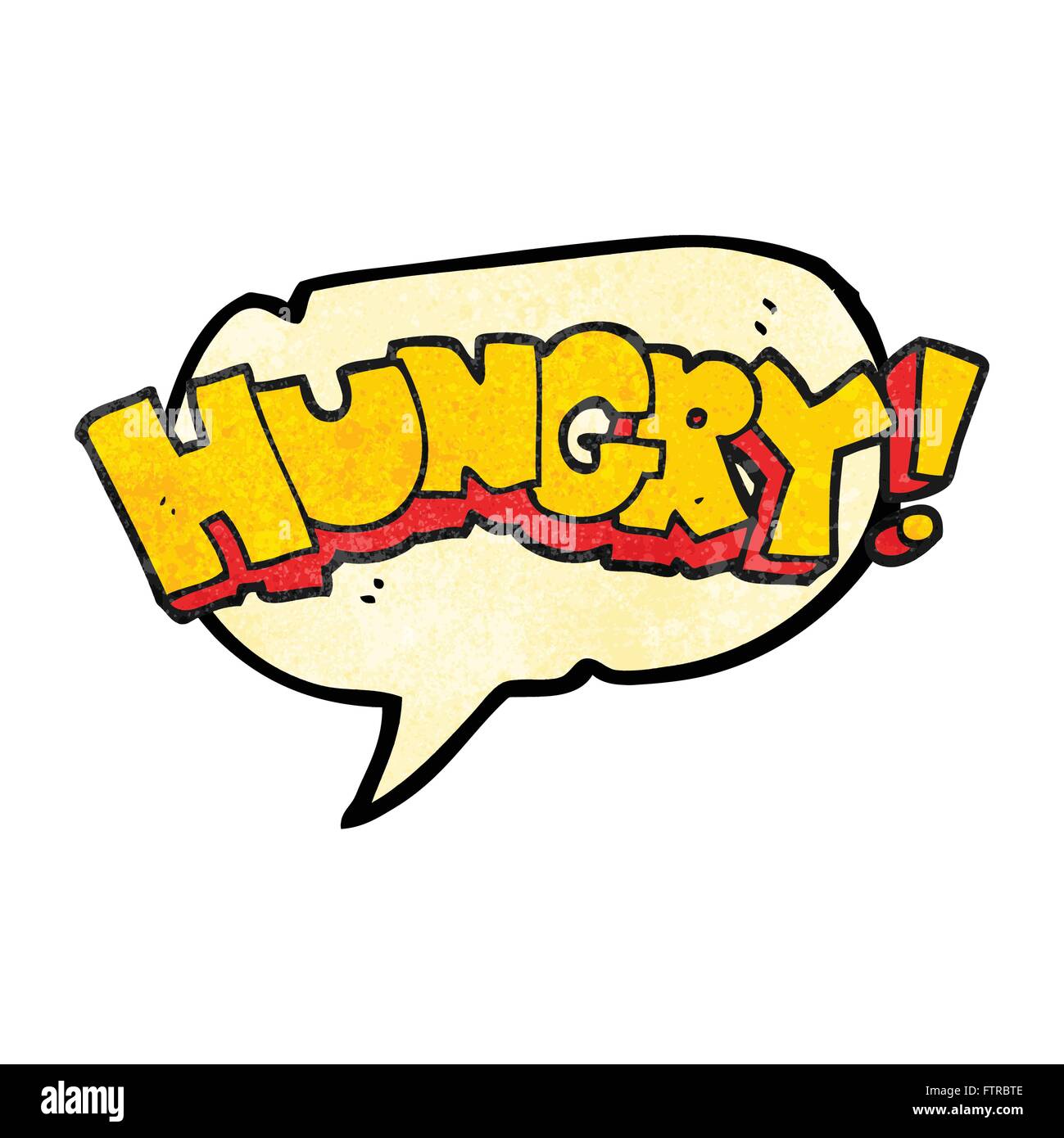 Freehand drawn bubble cartoon hungry hi-res stock photography and ...
