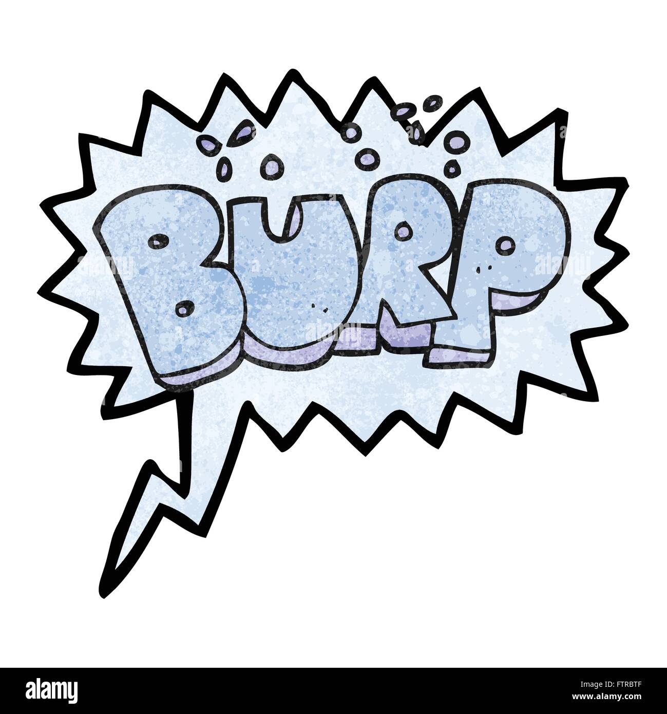 freehand speech bubble textured cartoon burp text Stock Vector Image ...
