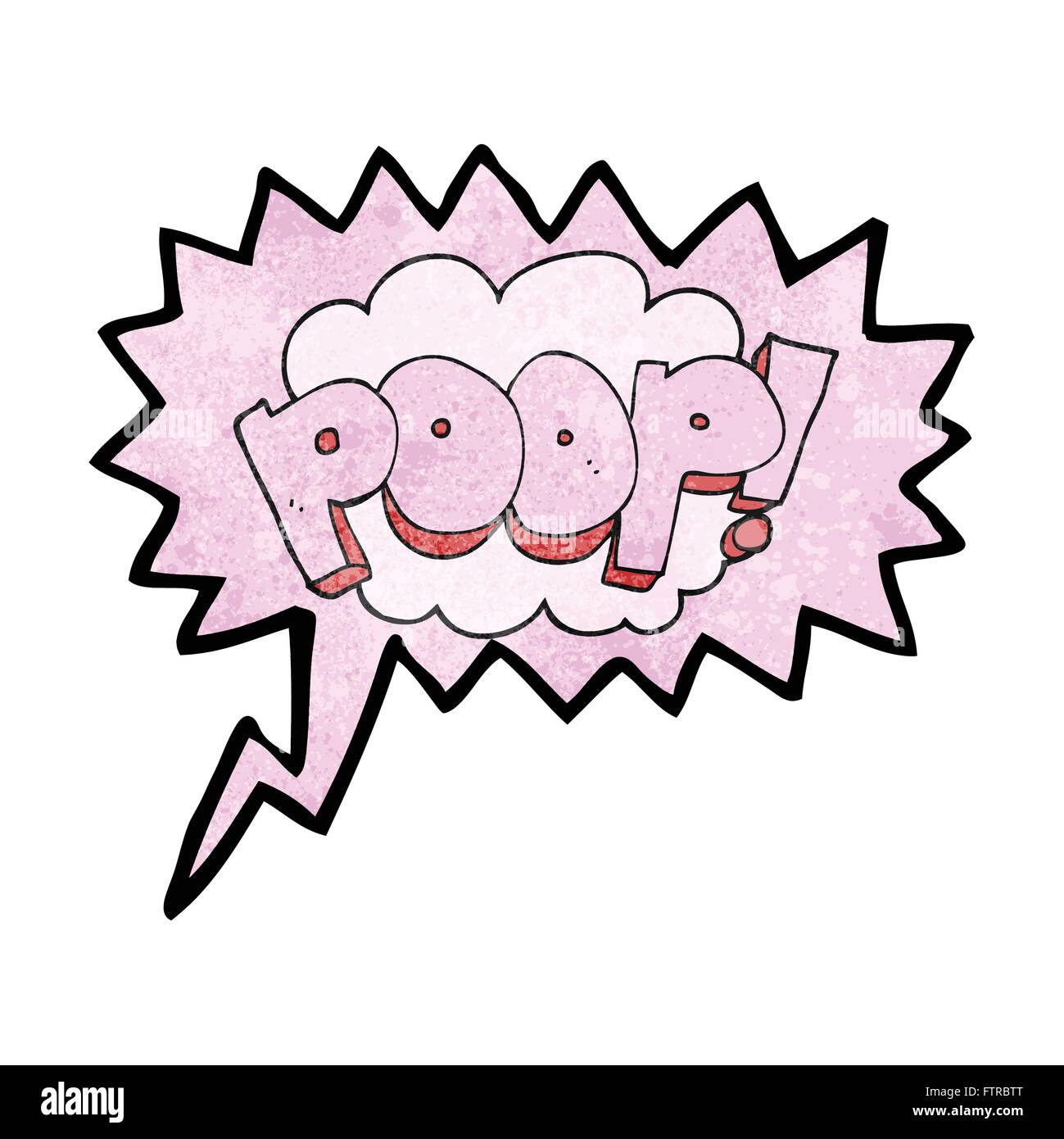 freehand speech bubble textured cartoon poop! text Stock Vector Image ...