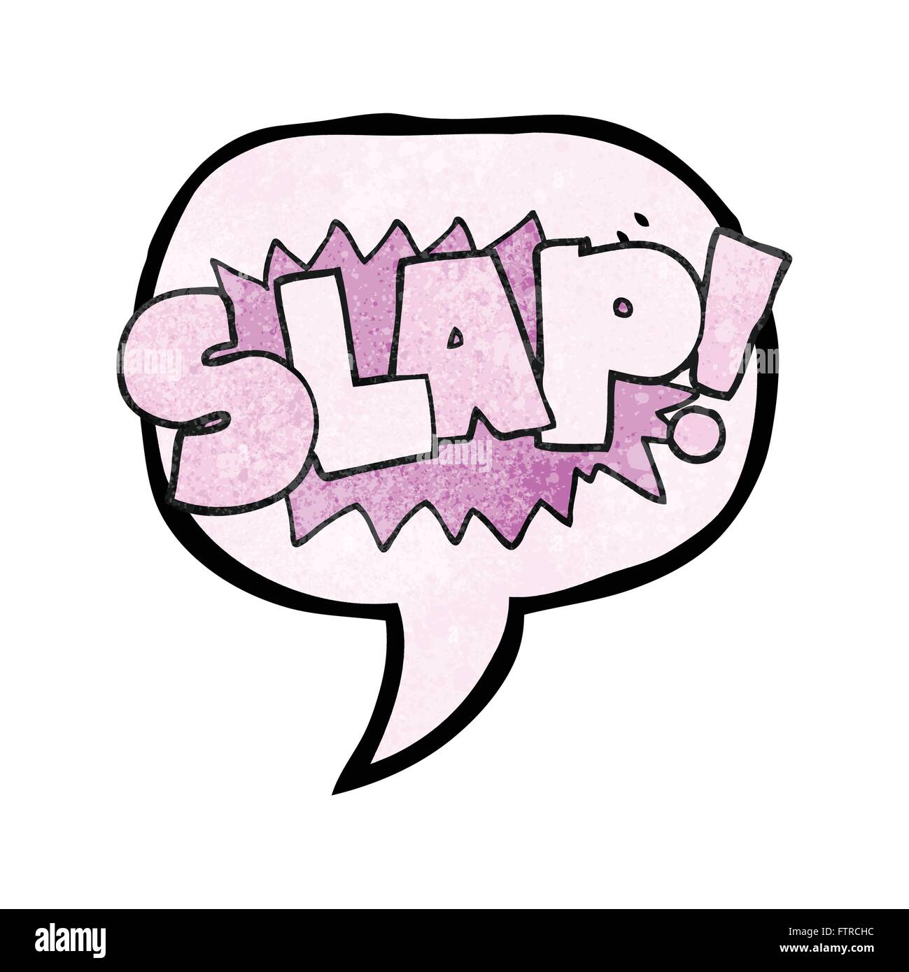 freehand speech bubble textured cartoon slap symbol Stock Vector Image ...