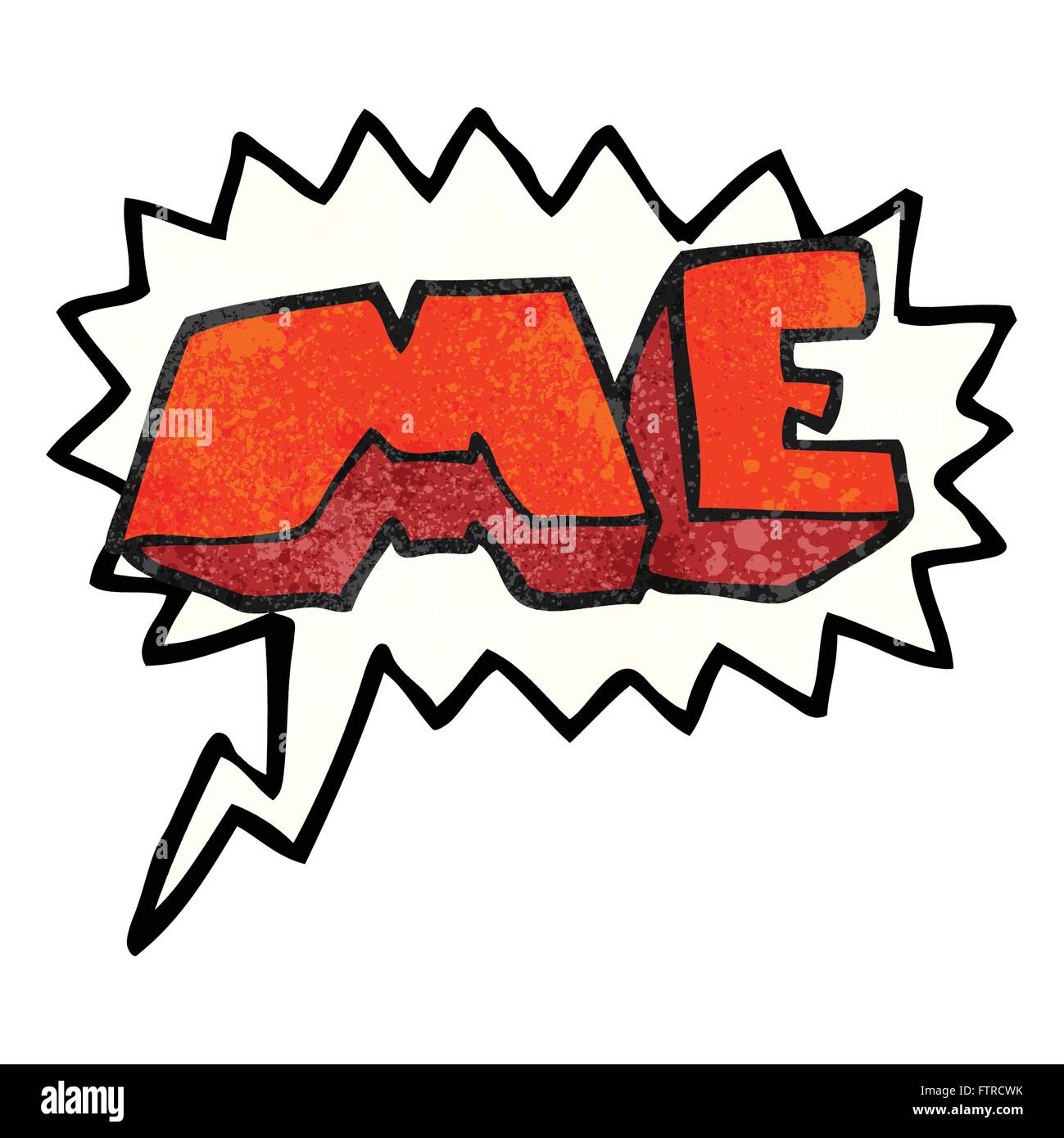 freehand speech bubble textured cartoon ME symbol Stock Vector Image ...