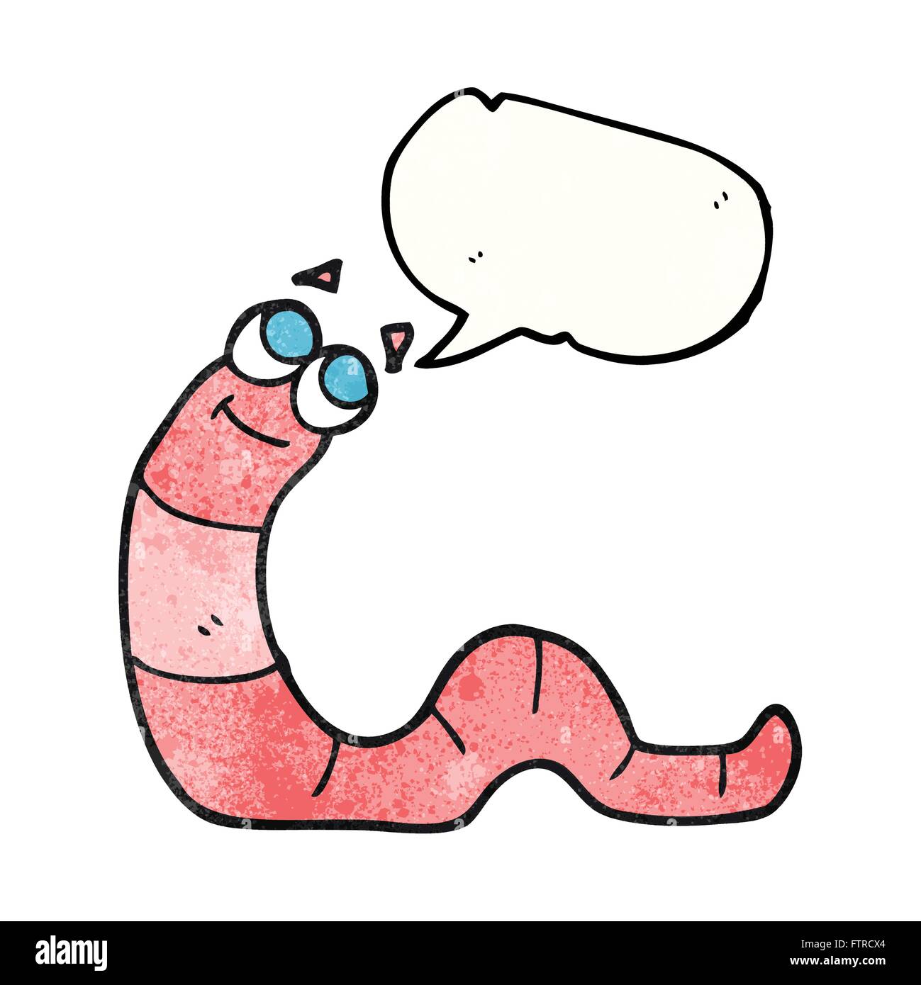 freehand speech bubble textured cartoon worm Stock Vector Image & Art ...