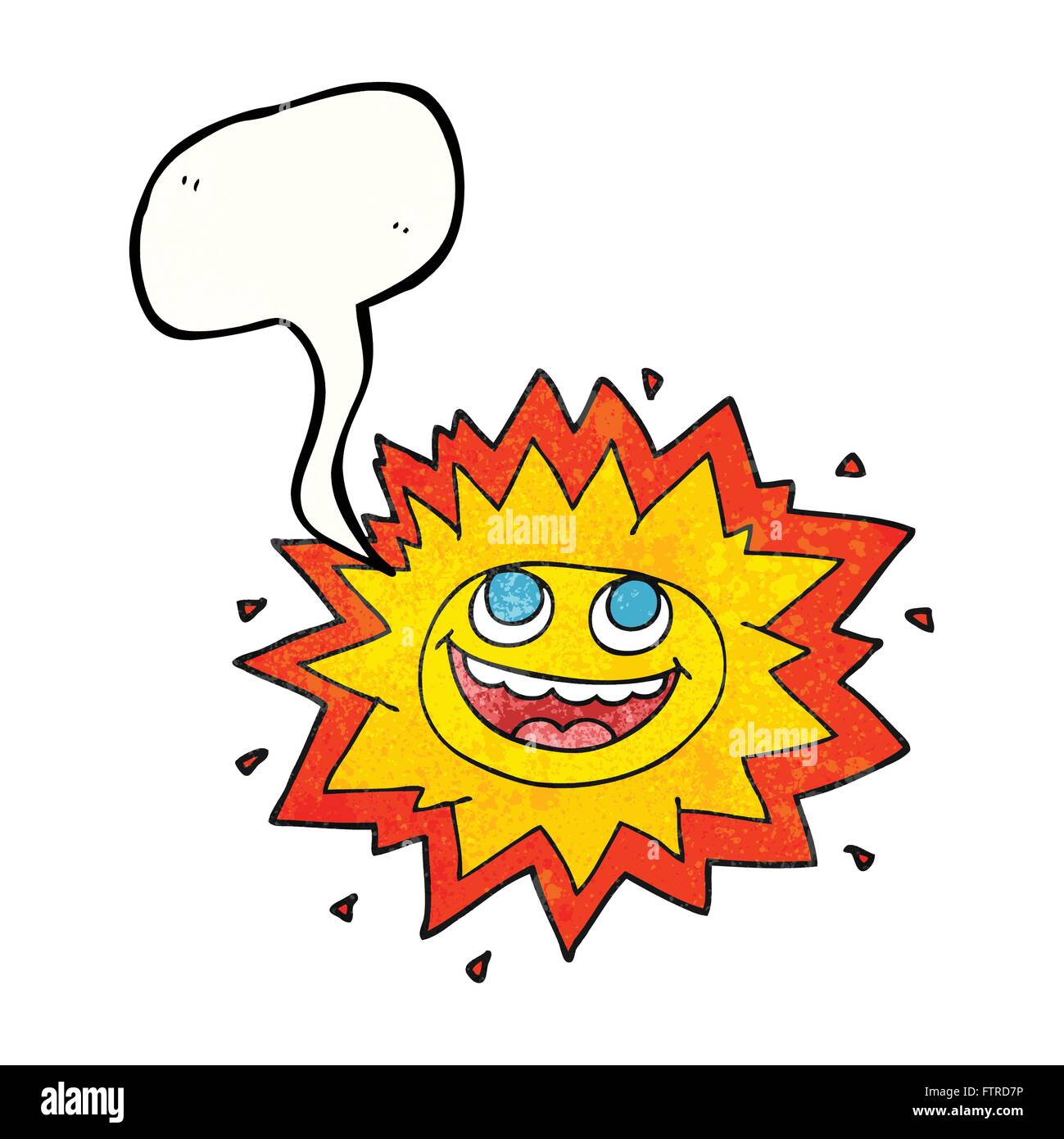 Cartoon happy sun speech Cut Out Stock Images & Pictures - Alamy