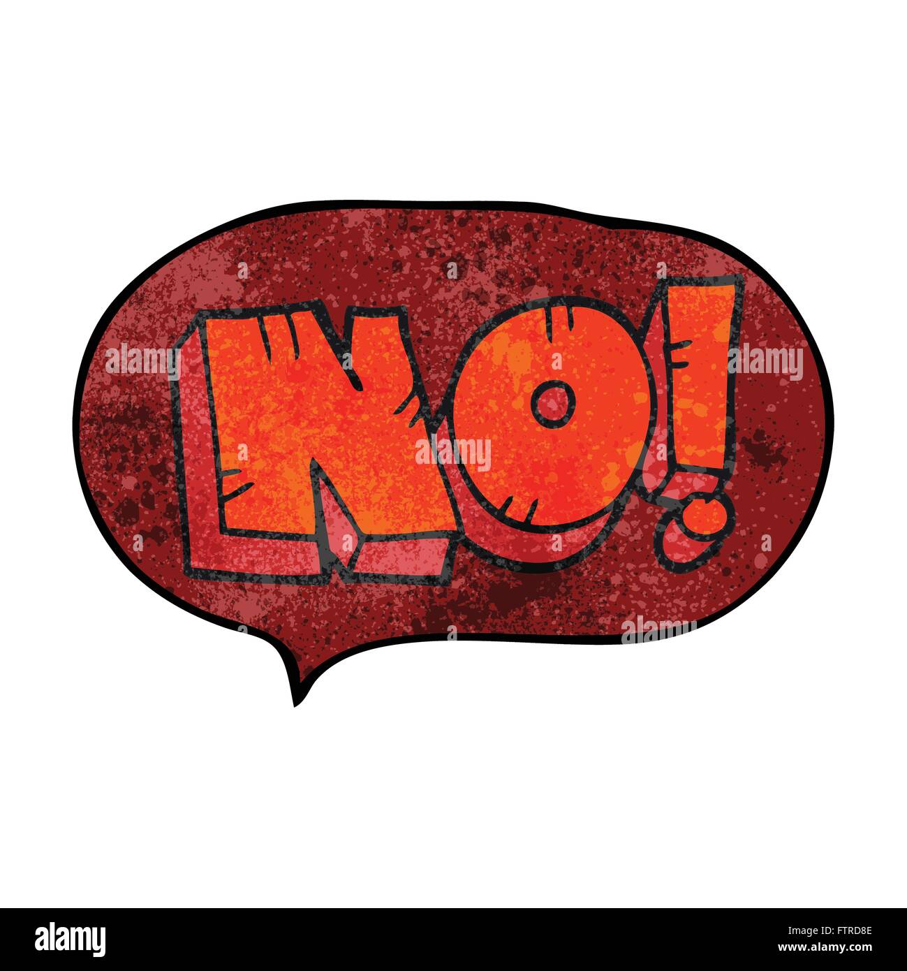 freehand speech bubble textured cartoon NO! shout Stock Vector Image ...
