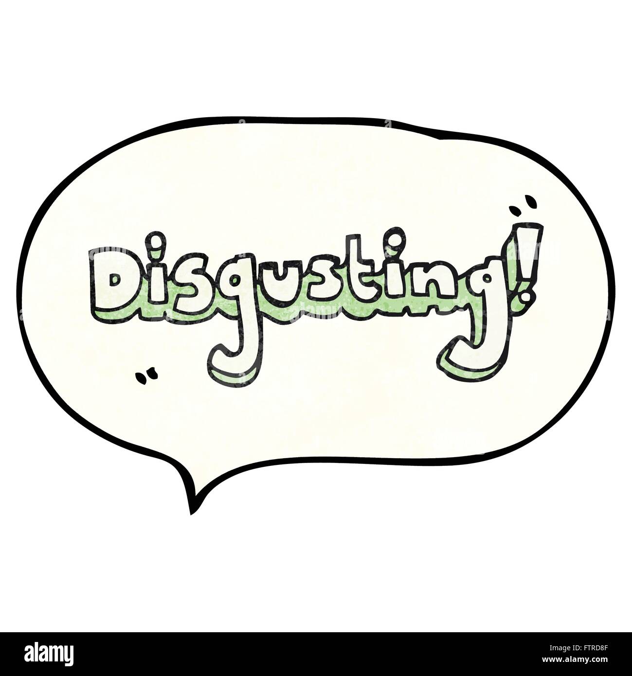 disgusting freehand speech bubble textured cartoon Stock Vector Image ...