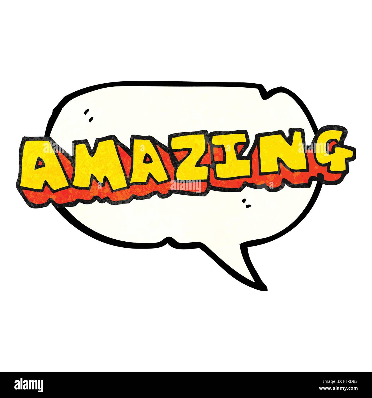 Freehand drawn cartoon amazing word hi-res stock photography and images ...