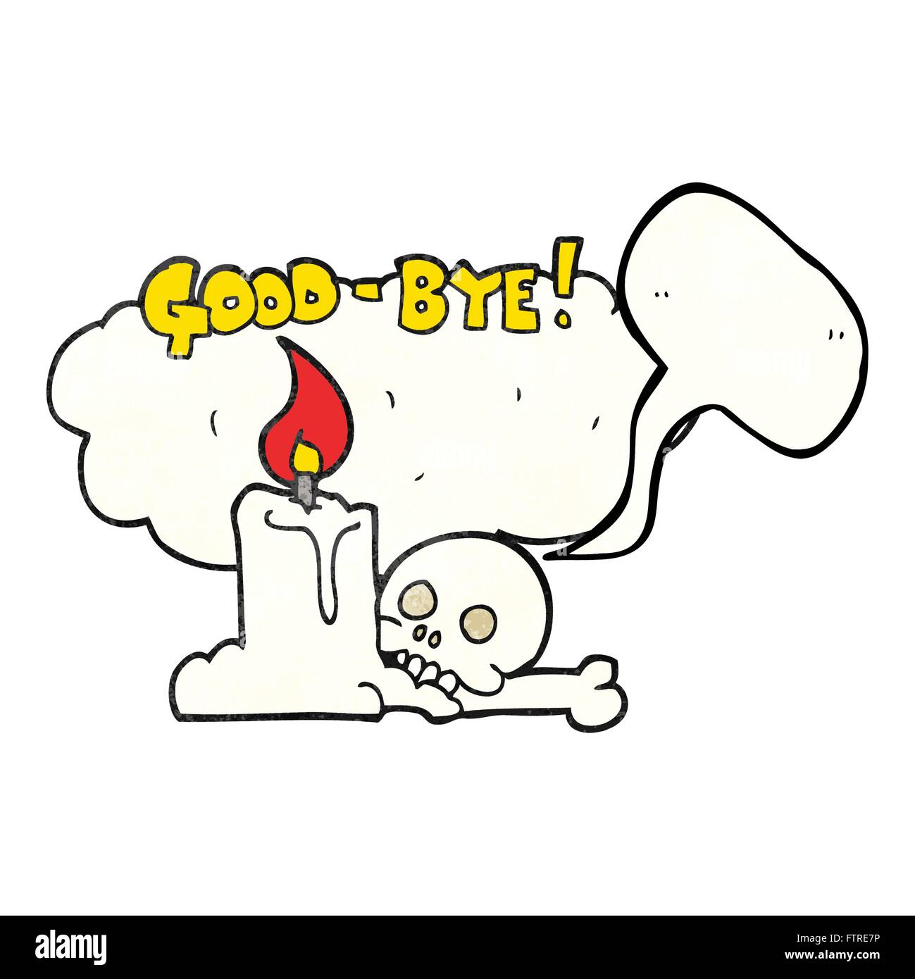 freehand speech bubble textured cartoon goodbye sign Stock Vector Image ...