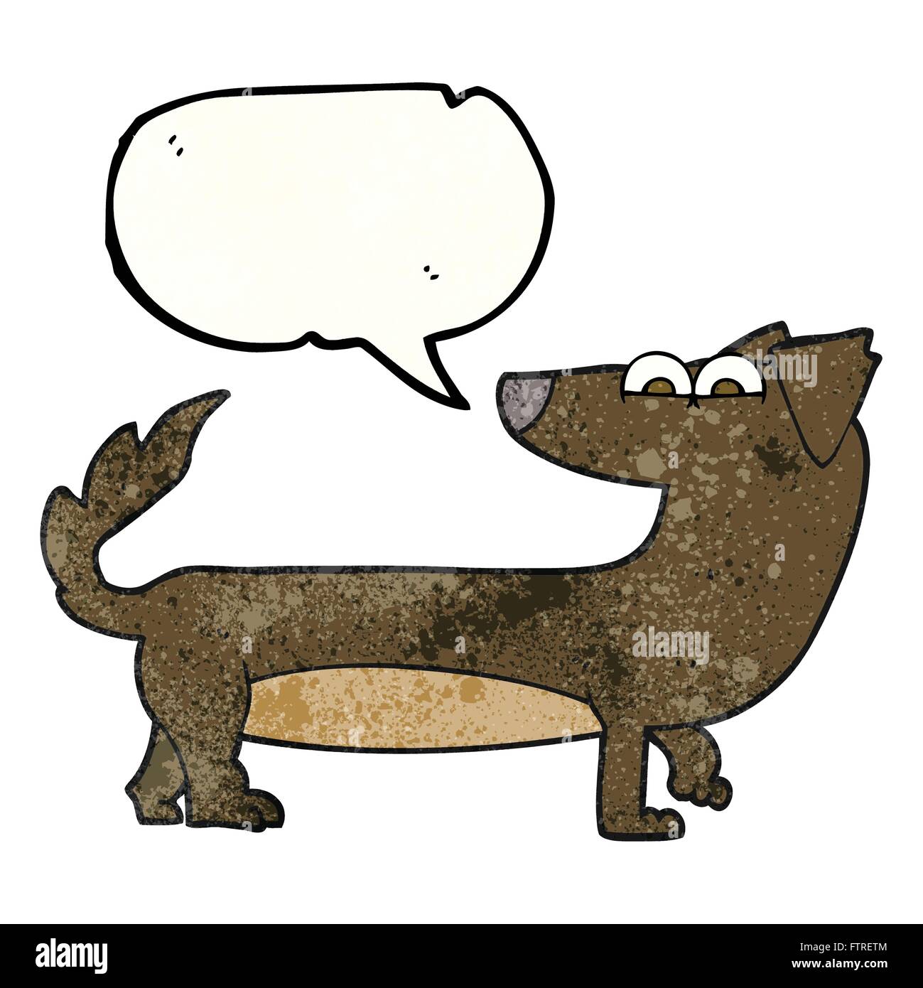 freehand speech bubble textured cartoon dog Stock Vector Image & Art ...