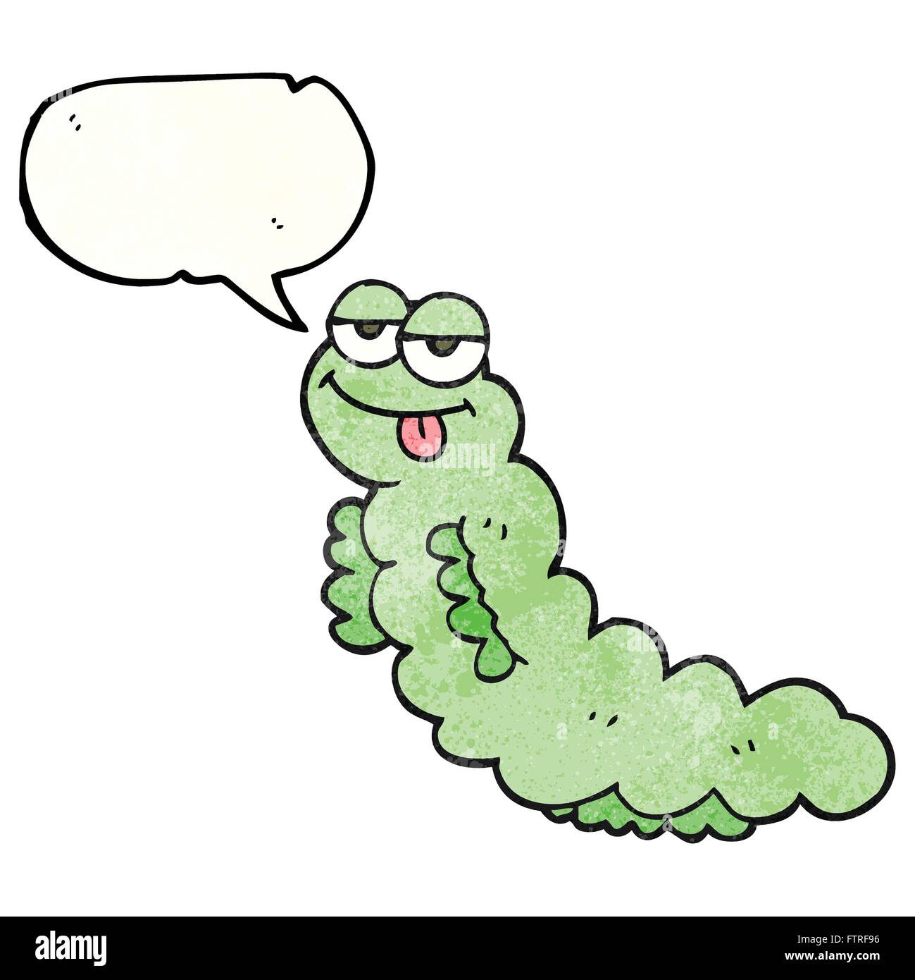 freehand drawn texture speech bubble cartoon caterpillar Stock Vector ...