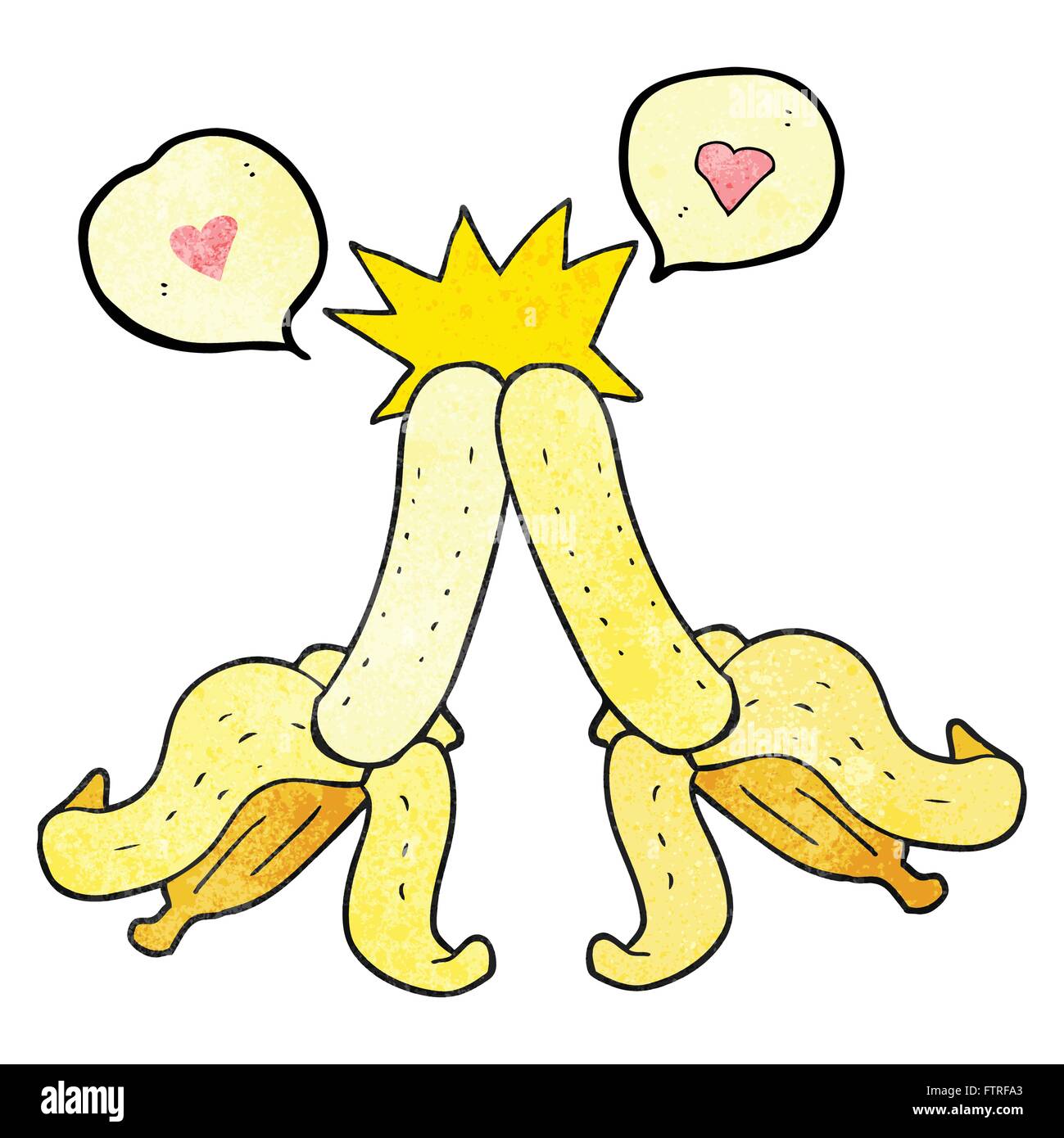 freehand drawn texture speech bubble cartoon embarrassing magic banana ...