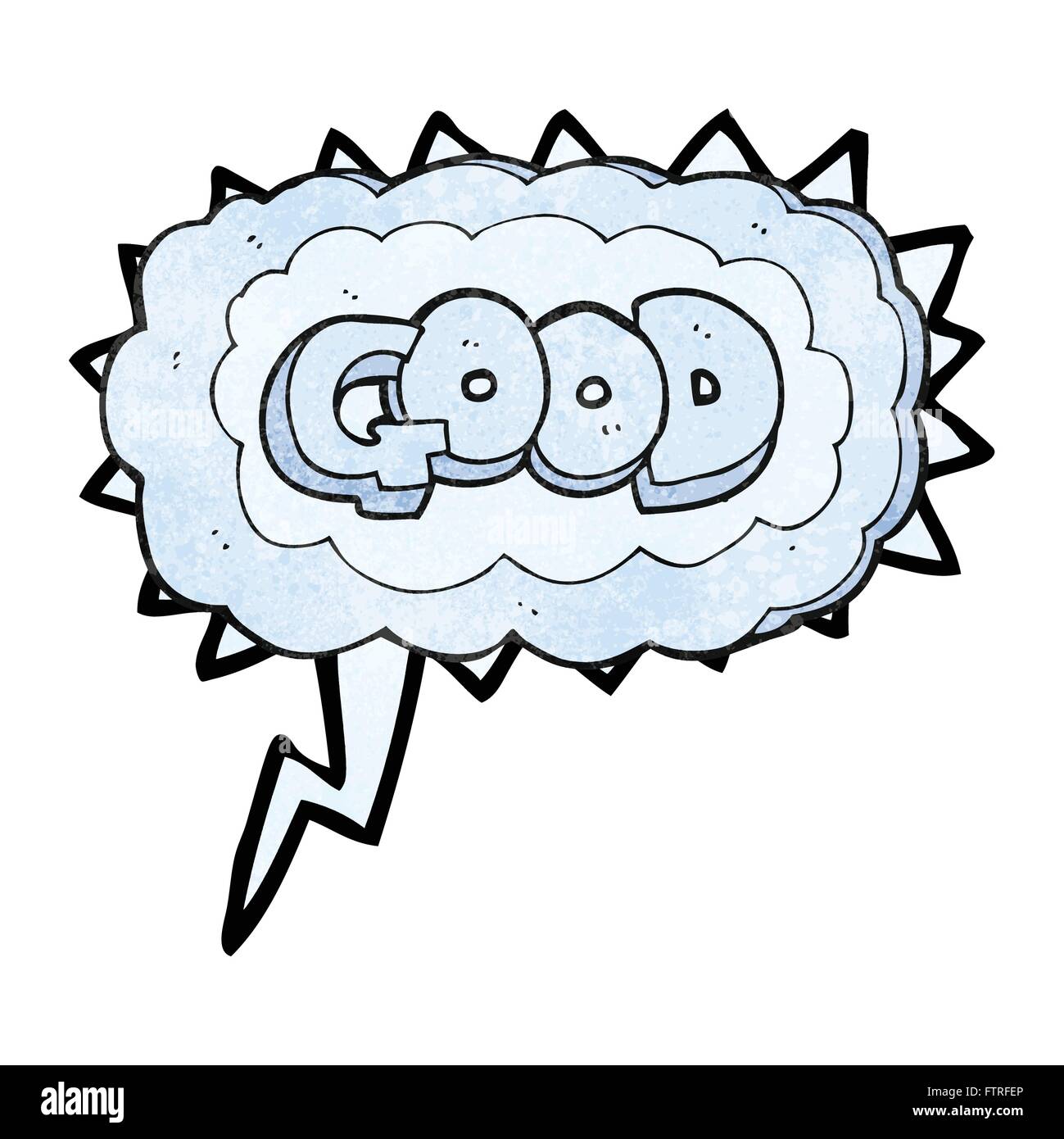 freehand drawn texture speech bubble cartoon Good symbol Stock Vector ...