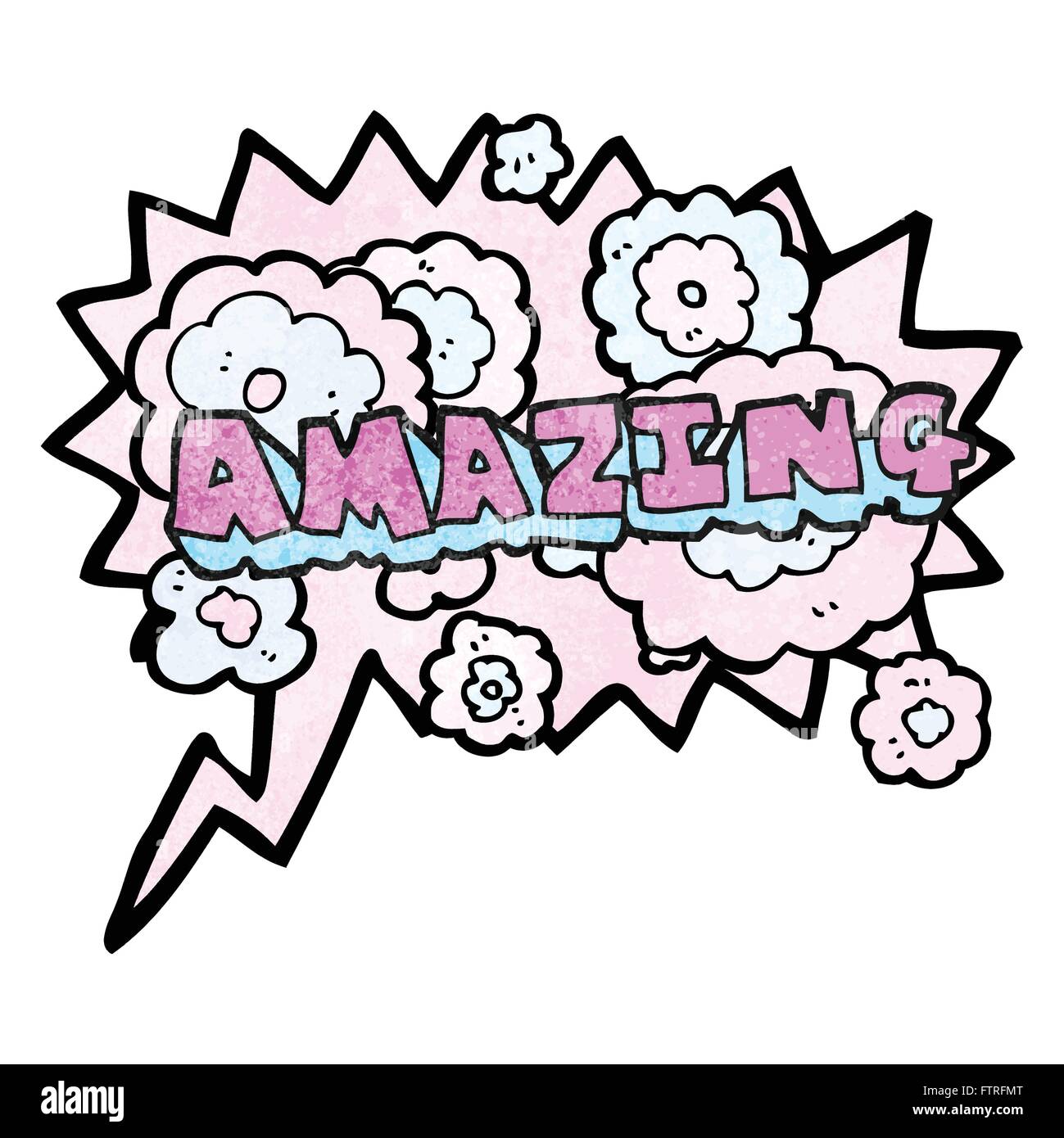 Freehand drawn cartoon amazing word hi-res stock photography and images ...