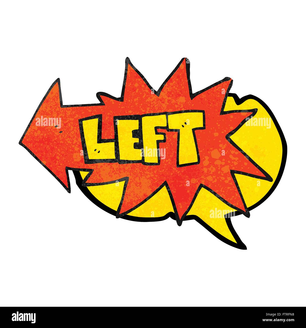 freehand drawn texture speech bubble cartoon left symbol Stock Vector ...