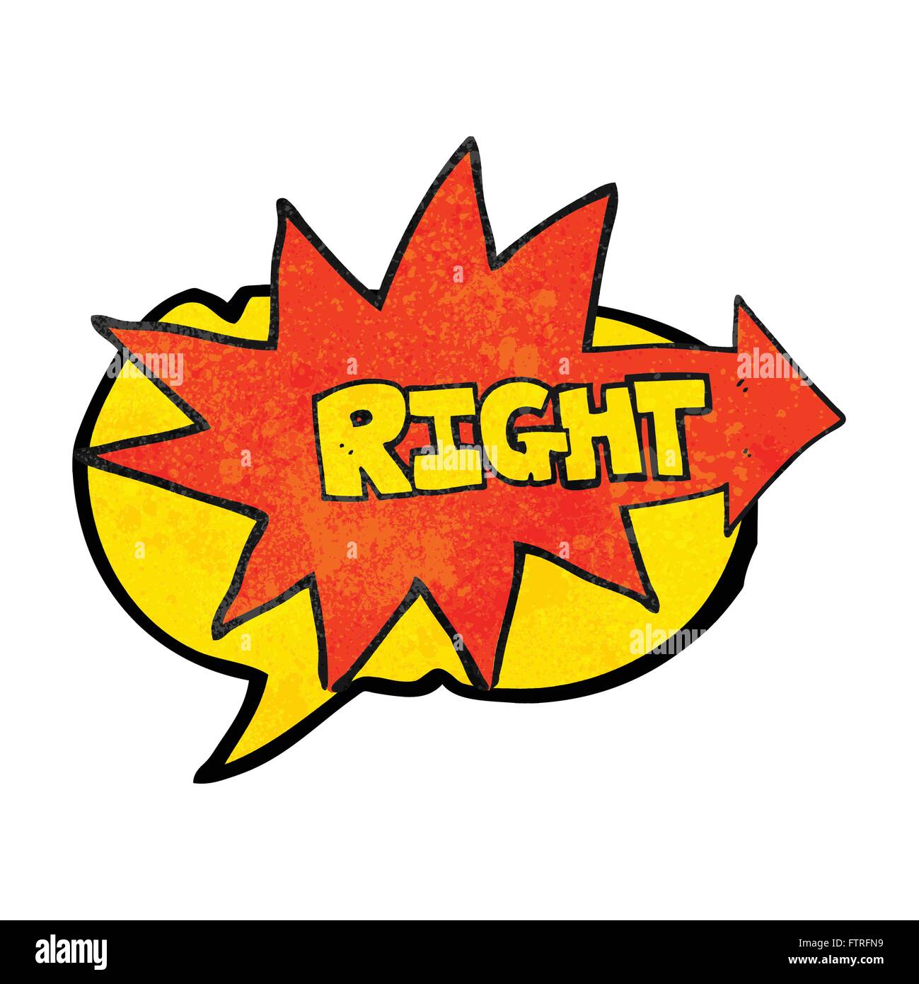 freehand drawn texture speech bubble cartoon right symbol pointing ...