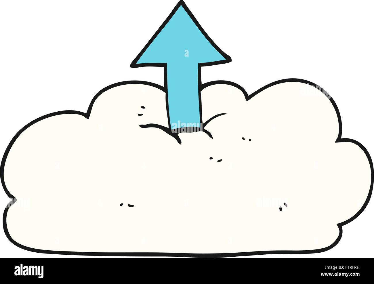 freehand drawn cartoon upload to the cloud Stock Vector Image & Art - Alamy