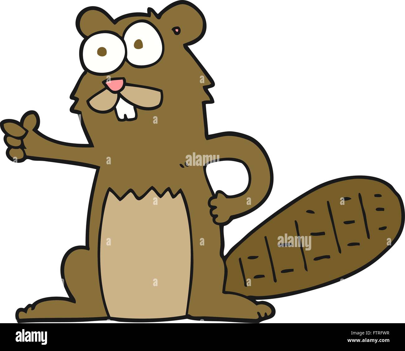 freehand drawn cartoon beaver Stock Vector Image & Art - Alamy