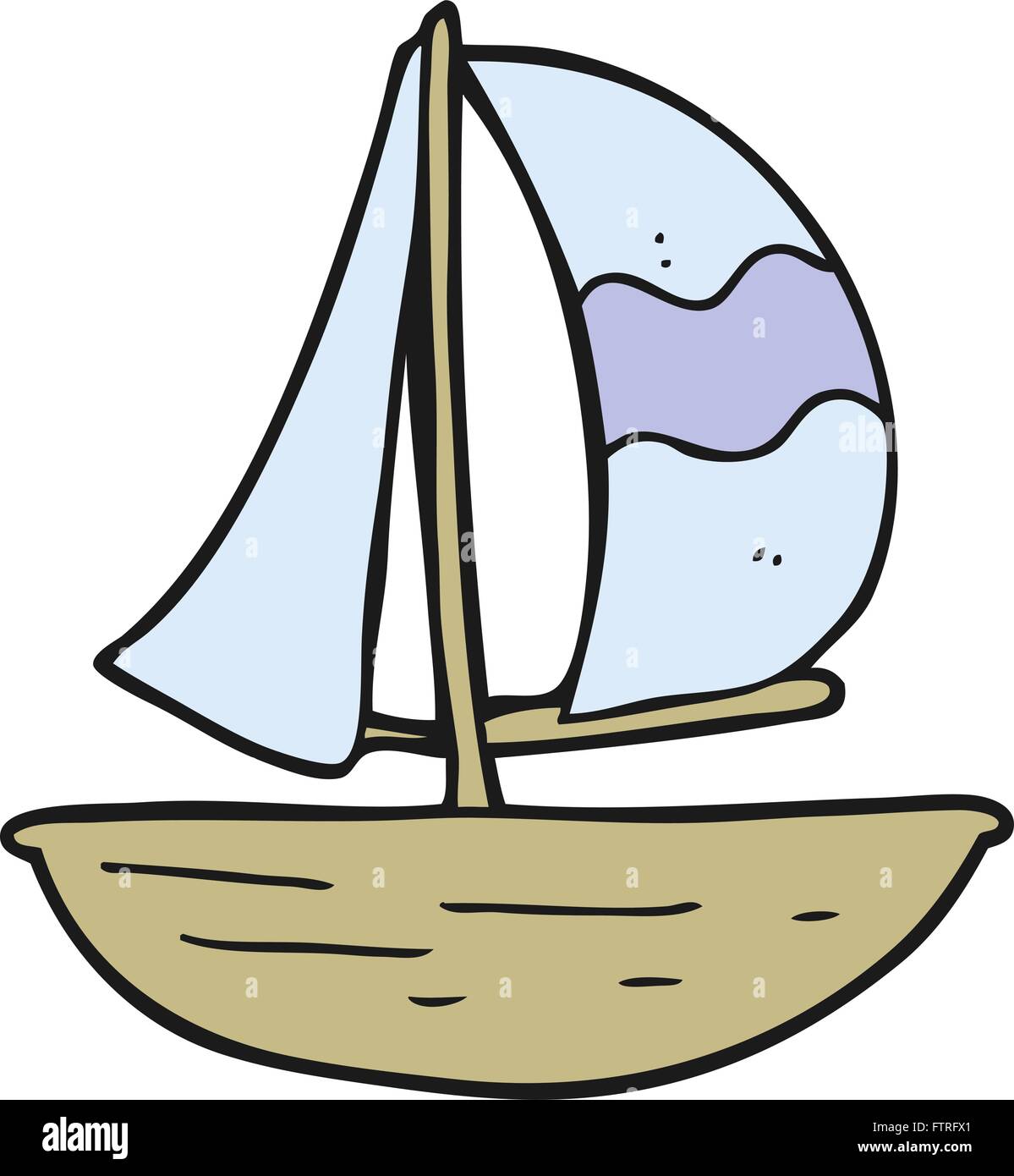 freehand drawn cartoon sail ship Stock Vector Image & Art - Alamy