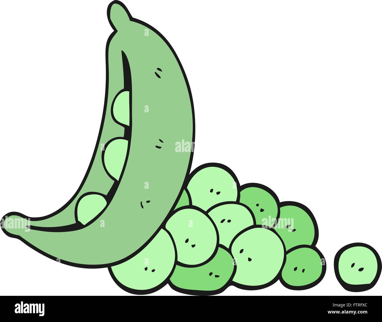 freehand drawn cartoon peas in pod Stock Vector Image & Art - Alamy
