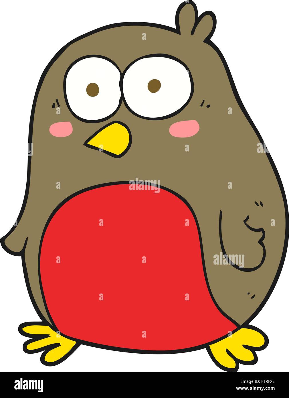 freehand drawn cartoon robin Stock Vector Image & Art - Alamy