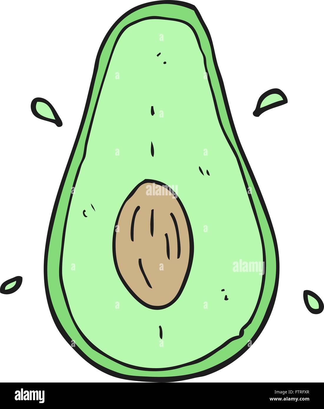 freehand drawn cartoon avocado Stock Vector Image & Art - Alamy