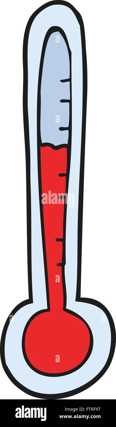 freehand drawn cartoon temperature gauge Stock Vector Image & Art - Alamy