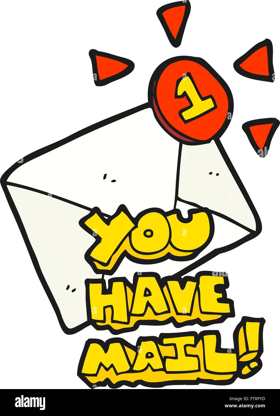 freehand drawn cartoon email Stock Vector Image & Art - Alamy