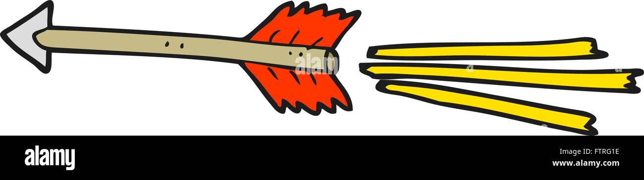 freehand drawn cartoon flying arrow Stock Vector Image & Art - Alamy